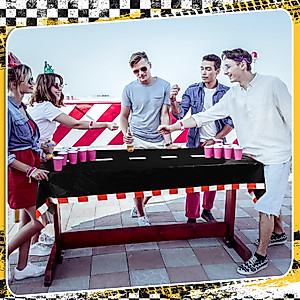 Breling 4 Pcs Car Birthday Party Decorations Plastic Car Table Cloth 4 Styles Disposable Race Road Checkered Party Supplies Car Theme Party Favors for Boys Birthday Baby Shower, 54 x 108 Inch