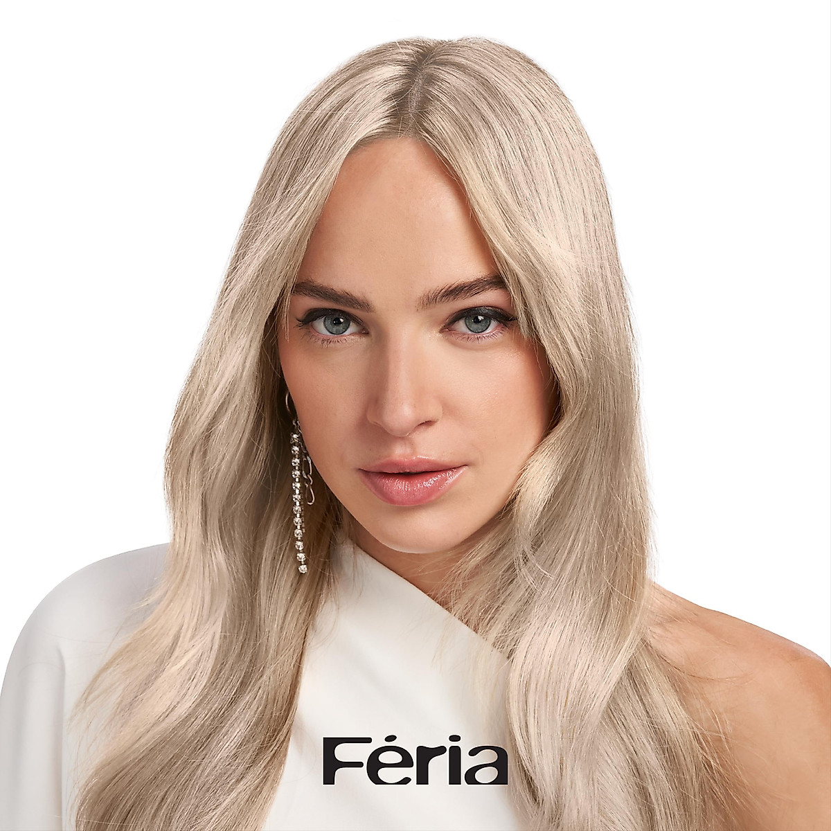 L’Oréal Paris Feria Long-Lasting Anti Brass Power Hair Toner, Ammonia Free Demi Permanent Hair Color, Pearl Blonde Hair Toner, 1 Application