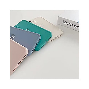 Compatible with iPhone XR Case for Women Girls, Cute Love Heart Pattern Soft Slim TPU Protective Bumper Phone Case for iPhone XR 6.1＂-Blue Gray
