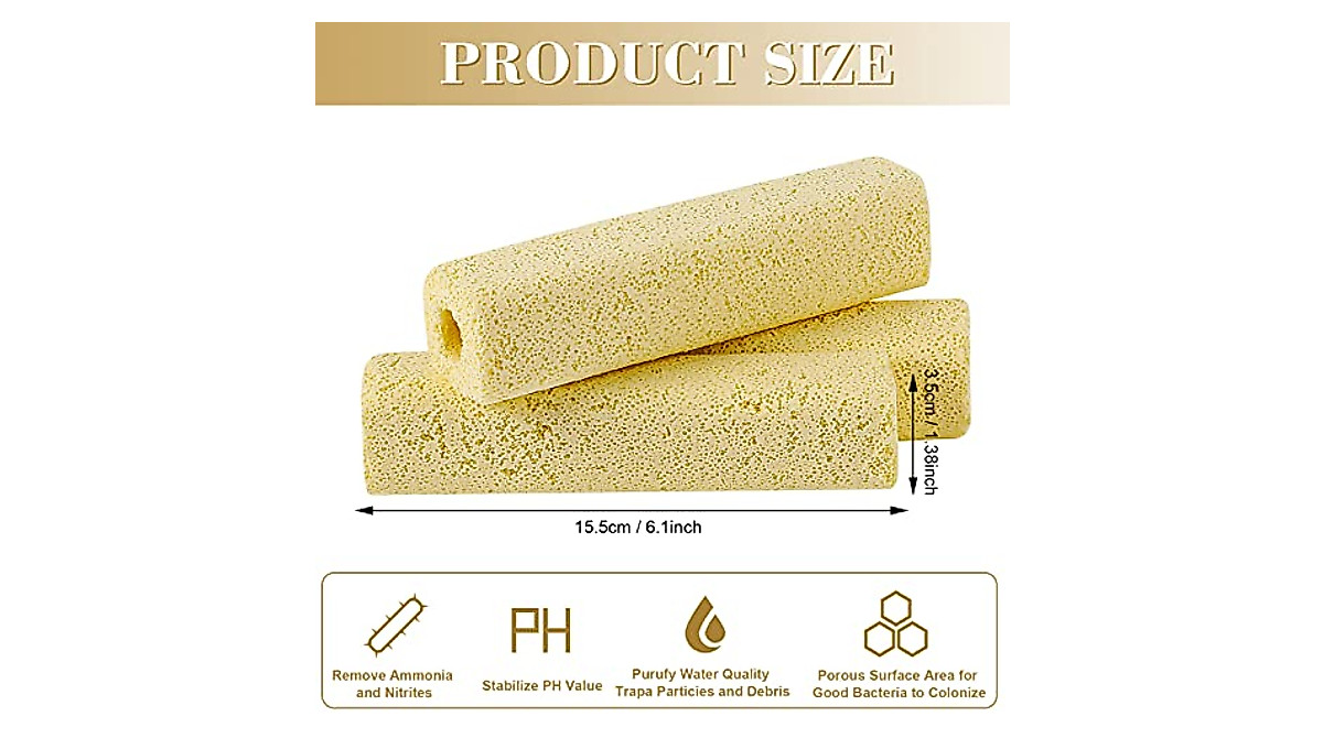40 Pcs Aquarium Bio Media Blocks for Fish Tank Filtration - Large Size