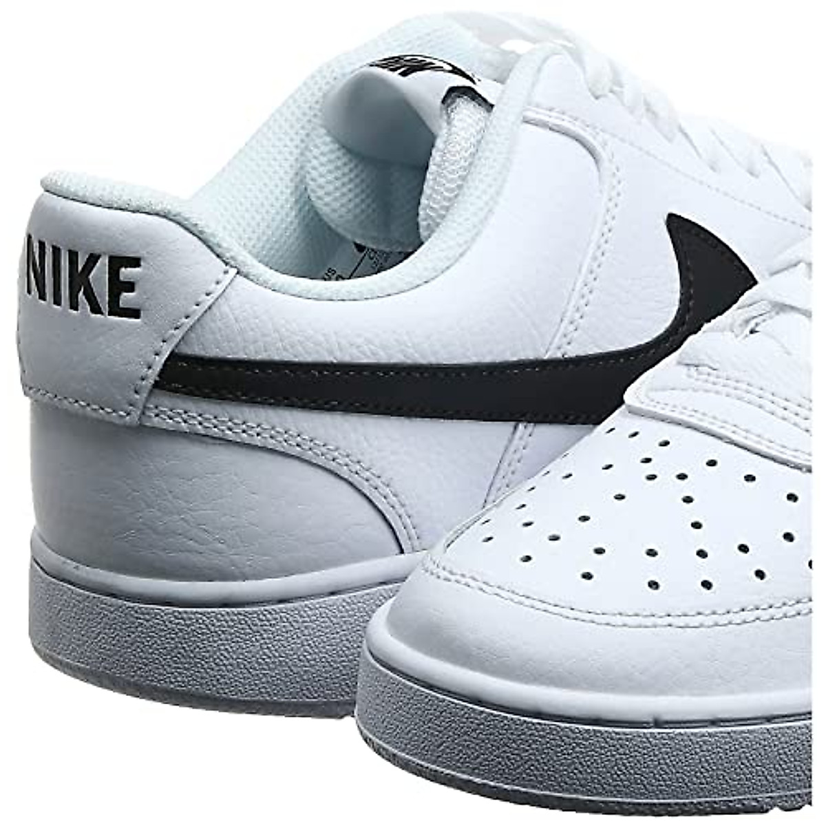 Nike Men's Court Vision Low Sneaker, White/Blackwhite, 10.5 Regular US