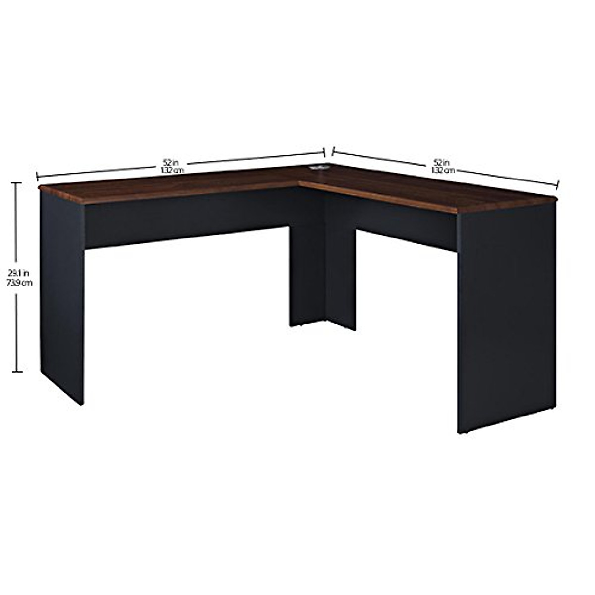 Ameriwood Home The Works L Desk, Cherry