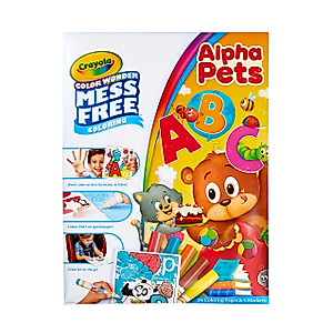 Crayola Color Wonder Alpha Pets, Mess Free Coloring for Toddlers, Alphabet Coloring Pages, Gift for Toddlers, Ages 3, 4, 5 [Amazon Exclusive]