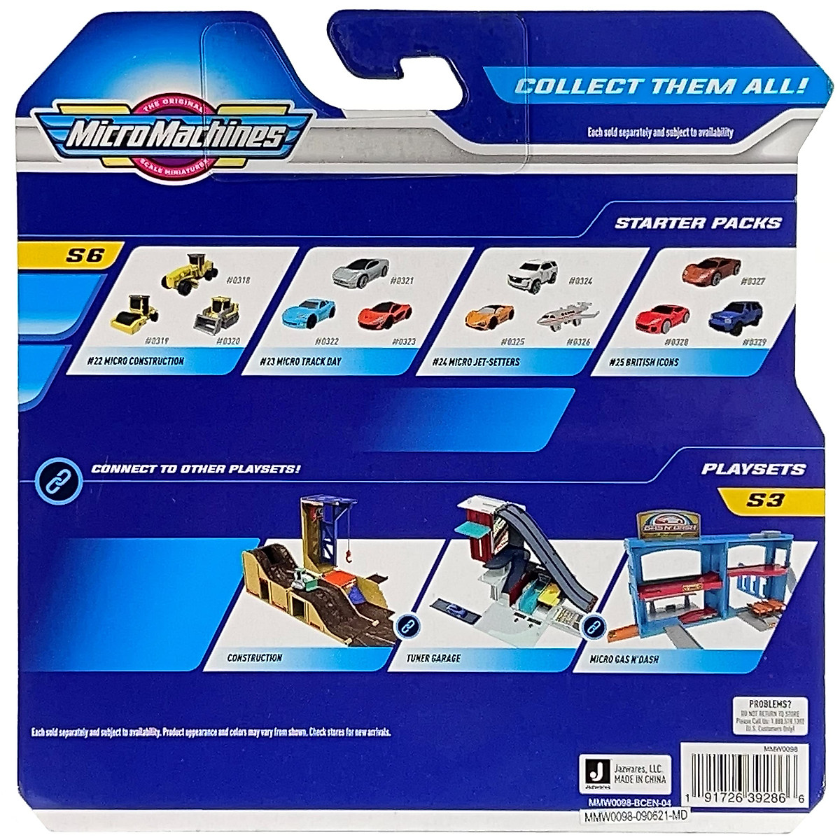 Micro Machines 2021 Series 6 Starter Pack #23 Micro Track Day - 1992 Jaguar XJ220, 2010 Corvette C6 Z06, McLaren P1