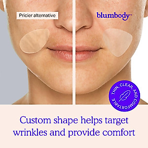 BLUMBODY Face & Forehead Wrinkle Patches - Mini Anti Wrinkle Facial Patches to Smooth Eye, Mouth, Forehead Wrinkles - Non-Silicone Face Tape for Fine Wrinkles between Eyes & Face - 160 Face Patches