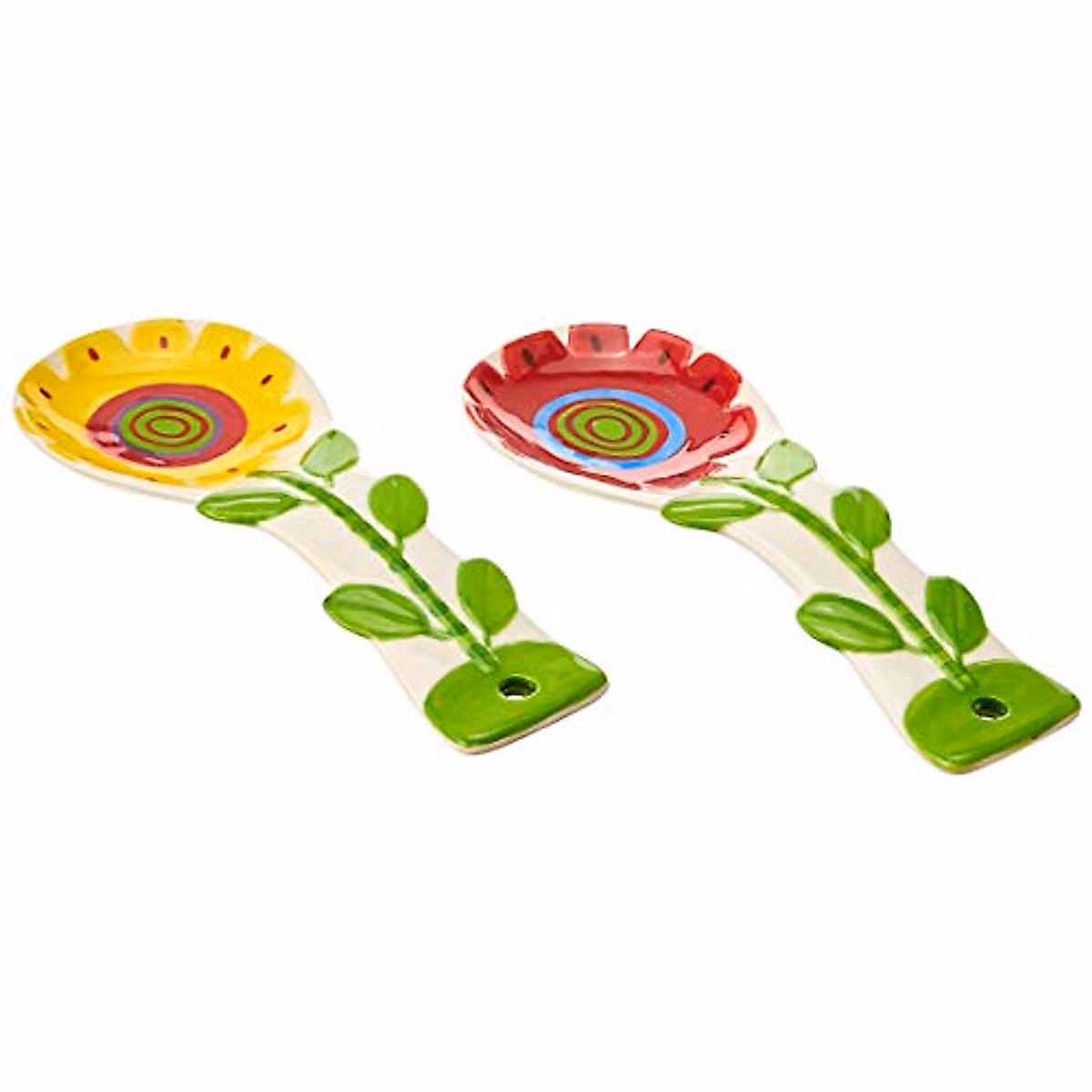 Appletree 9-1/4-Inch Ceramic Spoon rest, Set of 2