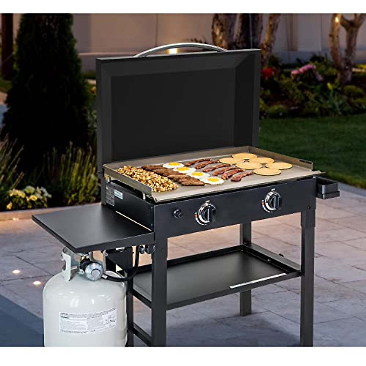 Stanbroil Table Top Griddle Hood, Hard Cover Hood Fits Blackstone 28 inches Front Grease Flat Griddle, Black