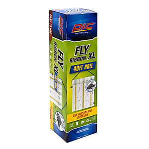 PIC Fly Ribbon XL - Large Fly Traps for Outdoors and Barns, 40FT Roll