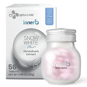 Innerb Snow White (28 Servings, 4 Weeks) - UV Protection and Antioxidant Boost, Premium Korean Skincare Supplement by CJ Wellcare. Honeybush Extract, Vitamin C.