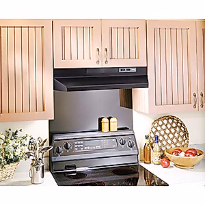 Broan-NuTone F404223 Exhaust Fan for Under Cabinet Two-Speed Four-Way Range Hood, 42-Inch, Black