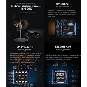 KGUSS DAC-K3 PRO USB DAC Headphone Amplifier Mini HiFi Optical/Coaxial/USB DAC Decoder Audio 24Bit 192KHz DA Converter ESS9018K2M Decoder Multifunctional Preamp Desktop Amplifier (Black)