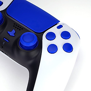 Z&Hveez Replacement Buttons Kit for PS5 Controller, D-pad & Action Buttons & L1 R1 L2 R2 Triggers & Faceplate Cover, Full Set Buttons with Repair Tools For DualSense Controller (Blue)