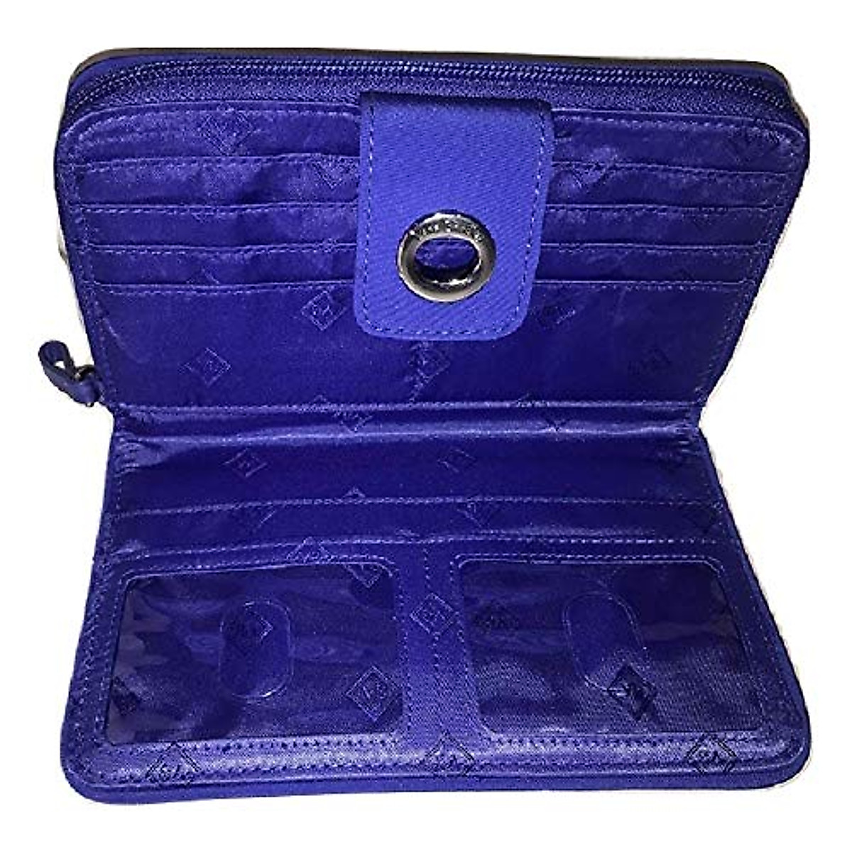 Vera Bradley Iconic RFID Turnlock Wallet in Gage Blue Microfiber