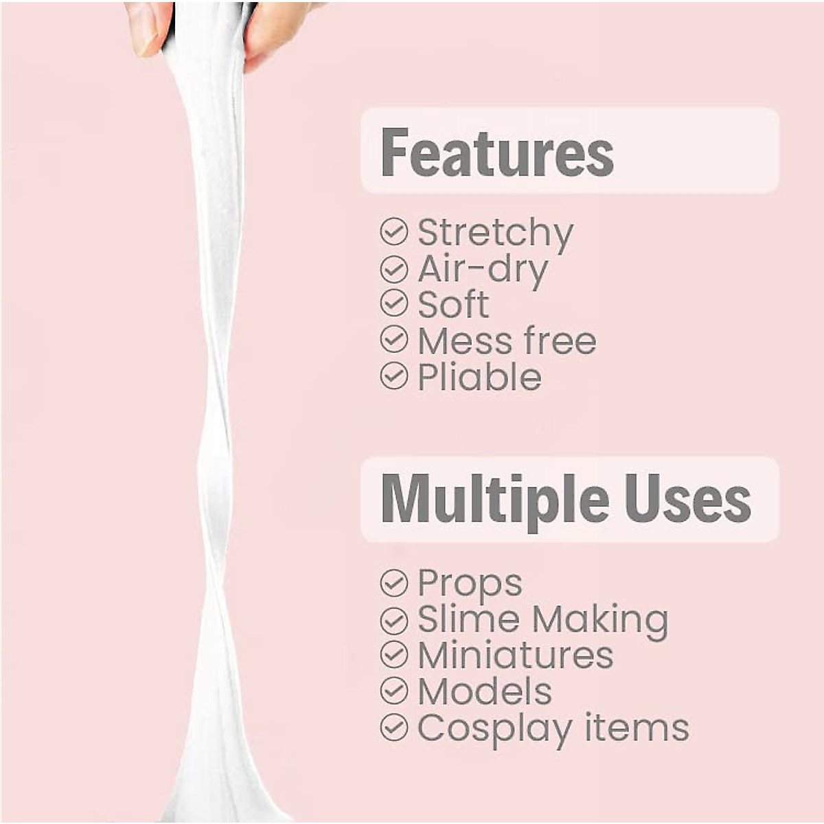 BOHS 12-Colors Foam Modeling Clay - Squishy, Air Dry, Soft - for Cosplay,School Projects,Baby Hand Print,Slime - Gifts for Adult and Kids - 12 pcs,2.65 lbs,Ages 3 & Up