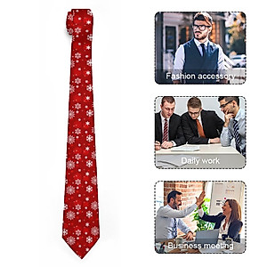 iujybax Christmas Ties for Men, Mens Christmas Tie Skinny Narrow Necktie for Men, Christmas Tie Holiday Ties for Men, for Wedding Groom Groomsmen Xmas Party