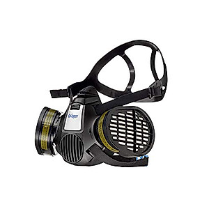 Dräger X-plore 3500 Half-Face Respirator Mask + 2x Multi-Gas Cartridge (OV/AG/HF/FM/CD/AM/MA/HS), NIOSH-Certified, Reusable Professional Respiratory Protection Kit