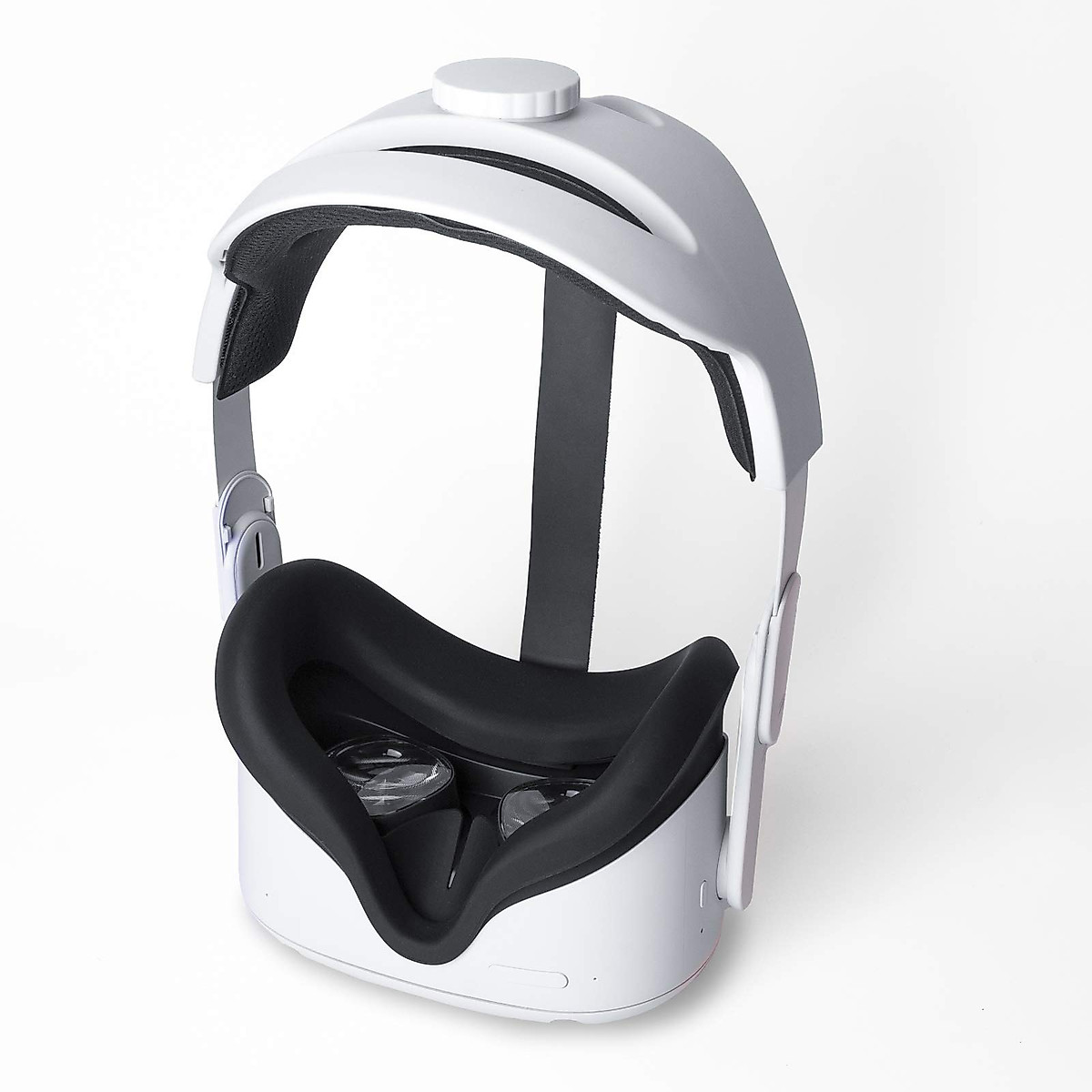 NIUVR Face Cover Silicone Mask Compatible with Oculus Quest 2 VR, Sealing Light Leakage Facial Pad Compatible with Meta Headset Accessories, Sweatproof Washable Anti-Leakage Face Cushion