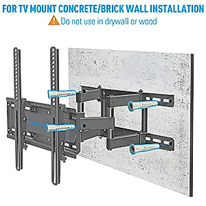 MOUNTUP Universal TV Mounting Hardware Kit Fits Most LED LCD OLED 4K TVs, Includes M4 M5 M6 M8 TV Screws, Spacers, Washers, and Concrete Wall Anchors for TV/Monitor Mounting up to 80 inches, MU0041
