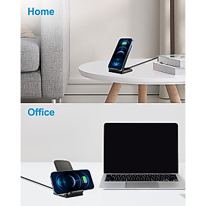 Wireless Charger Stand for Google Pixel 8 | 8 Pro | Fold | 7 | 7 Pro | 7a | 6 Pro | 5 | 4 XL | 3 XL | Buds Pro, Certified 10w Fast Wireless Phone Holder Accessories Charging Station (Black)