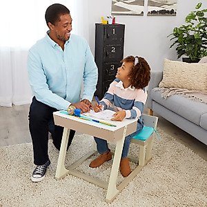 Little Tikes Great Ideas Desk, Wooden Desk for Kids Ages 3-8