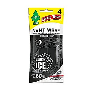 LITTLE TREES Vent Wrap Car Air Freshener (Black Ice)