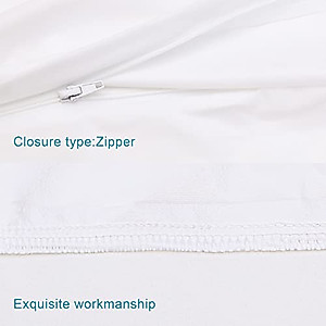 NTBAY 4 Pack Zippered Waterproof Toddler Pillow Protectors, Super Soft Quiet Zip Baby Pillow Protectors, 13x18 Inches Jersey Pure White Waterproof Pillow Cases Covers