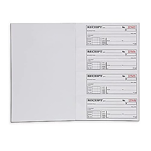 Amazon Basics Money and Rent Receipt Book, 3-Part Carbonless, 100 Sets per Book