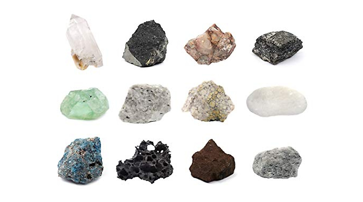 Explore Eisco 12-Piece Rock & Mineral Kit for Geology