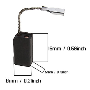 Micro Traders Pair of E64 Motor Carbon Brushes 15x8x5mm Compatible with Bosch GWS 750 Series Angle Grinder Replacement Accessories