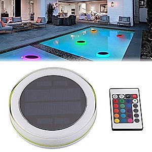 GOTOTOP Solar Floating Underwater LED Color Changing Light Swimming Pool Outdoor Garden for Garden Yard Swimming Pool Fountain Fish Tank