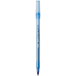 BIC Pens Large Bulk Pack of 400 Ink Pens, Bic Round Stic Xtra Life Ballpoint Pens Medium Point 1.0 Mm, 200 Black Pens & 200 Blue Pens In Box Combo Pack