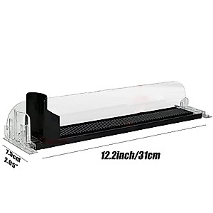 Soda Can Organizer, Fridge Organizer, Self-Pushing Soda Can Organizer, Drink Organizer for Refrigerator, Cabinet, Pantry Convenience stores(3 Rows,12"D)