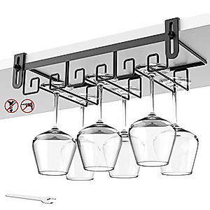 Under Cabinet Wine Glass Rack Black, Wine Glass Holder Under Shelf, Wine Glass Racks Under Cabinet Wine Glass Hanger, Under Shelf Wine Glasses Holder Under Cabinet, Stemware Rack Under Cabinet Cmecial
