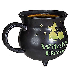 Pacific Giftware Witch's Brew Cauldron Ceramic Porcelain Coffee Mug Soup Bowl 32 fl oz