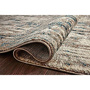 Loloi II Spirit Collection SPI-02 Stone/Blue, Contemporary 9'-4" x 13' Area Rug