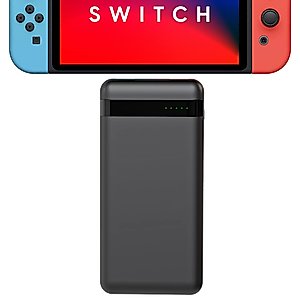 TalkWorks Power Bank Compatible with Nintendo Switch - Portable Charger Power Battery Pack with USB Ports & LED Battery Indicator - Easy-to-Carry External Battery Supply w/ 3-Foot USB-C Cable