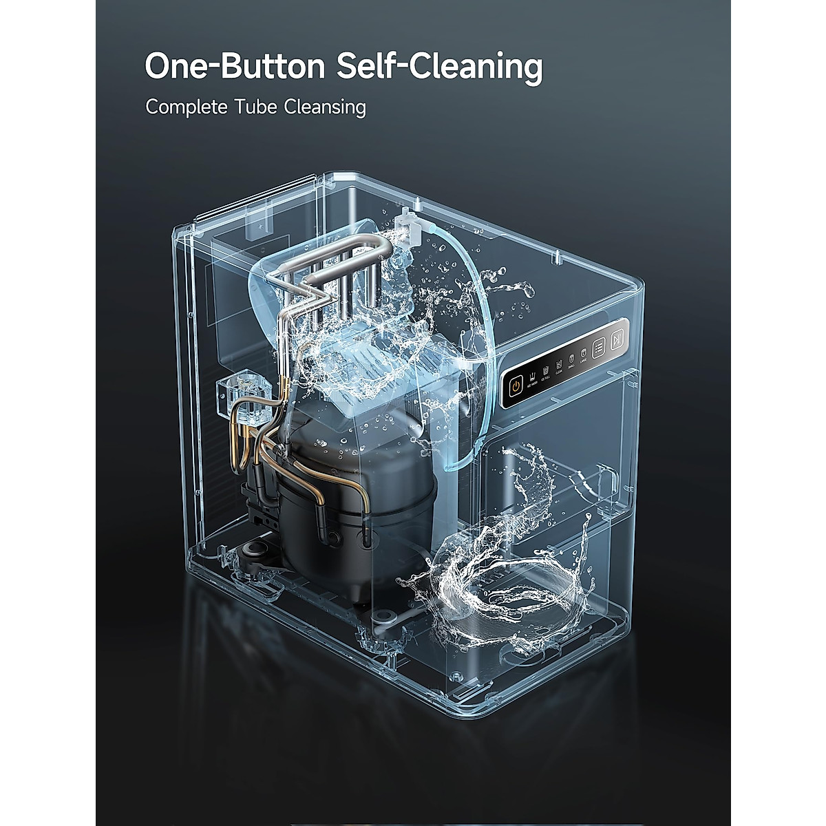 HiCOZY Countertop Ice Maker, Ice in 6 Mins, 24 lbs/Day, Portable & Compact Gift with Self-Cleaning, for Apartment/Cabinet/Kitchen/Office/Camping/RV（Gray Green）