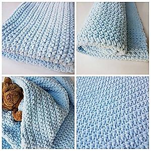 2 Pack/Skeins Himalaya Dolphin Baby Colors, Each Skein 100 Gr/3,5 oz, 120 mt/ 132 yd, Super Bulky Yarn, Blanket Yarn, Velvet Yarn, Knitting Yarn, Amigurumi Yarn, Baby Yarn (80409)