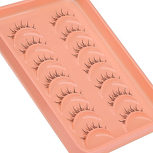 Bottom Lashes Wispy Clear Band Bottom Eyelashes Manga Lower Fake Eyelashes Natural Look Short Under Lash 7 Pairs