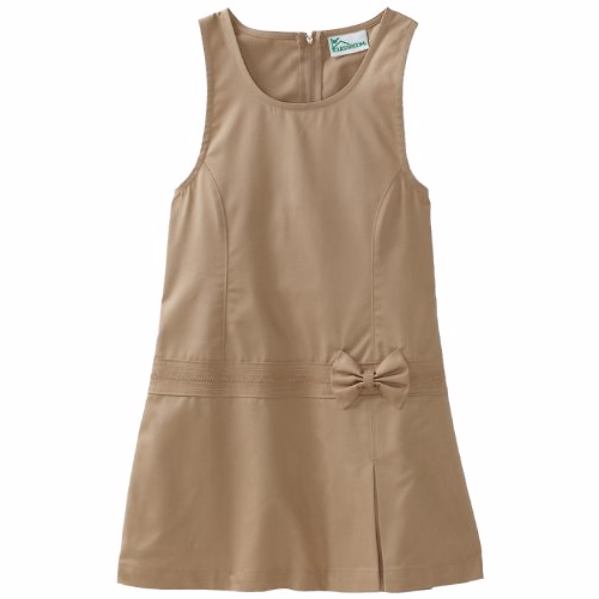 Classroom Big Girls' Zig Zag Jumper Printed Dress, Khaki, 14