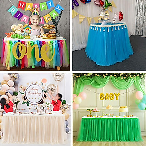 RIBBOOO Gold Yellow Tulle Fabric Rolls 6 Inch by 50 Yards (150 feet) Fabric Spool Tulle Ribbon for DIY Tutu Bow Baby Shower Birthday Party Wedding Decorations Christmas Craft Party Supplies