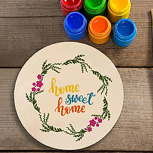 Welcome Stencils for Painting on Wood, Large Reusable Welcome Letters Word Stencil Plastic Art Farmhouse Templates for 12 Inch Wood Door Hanger Sign Canvas Mat Crafts Wall Home Decor(Hello)