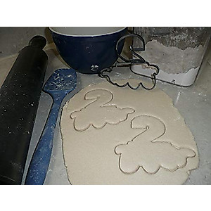 FANCY NUMBER TWO 2 WITH WORD OUTLINE BIRTHDAY ANNIVERSARY COOKIE CUTTER MADE IN USA PR3002
