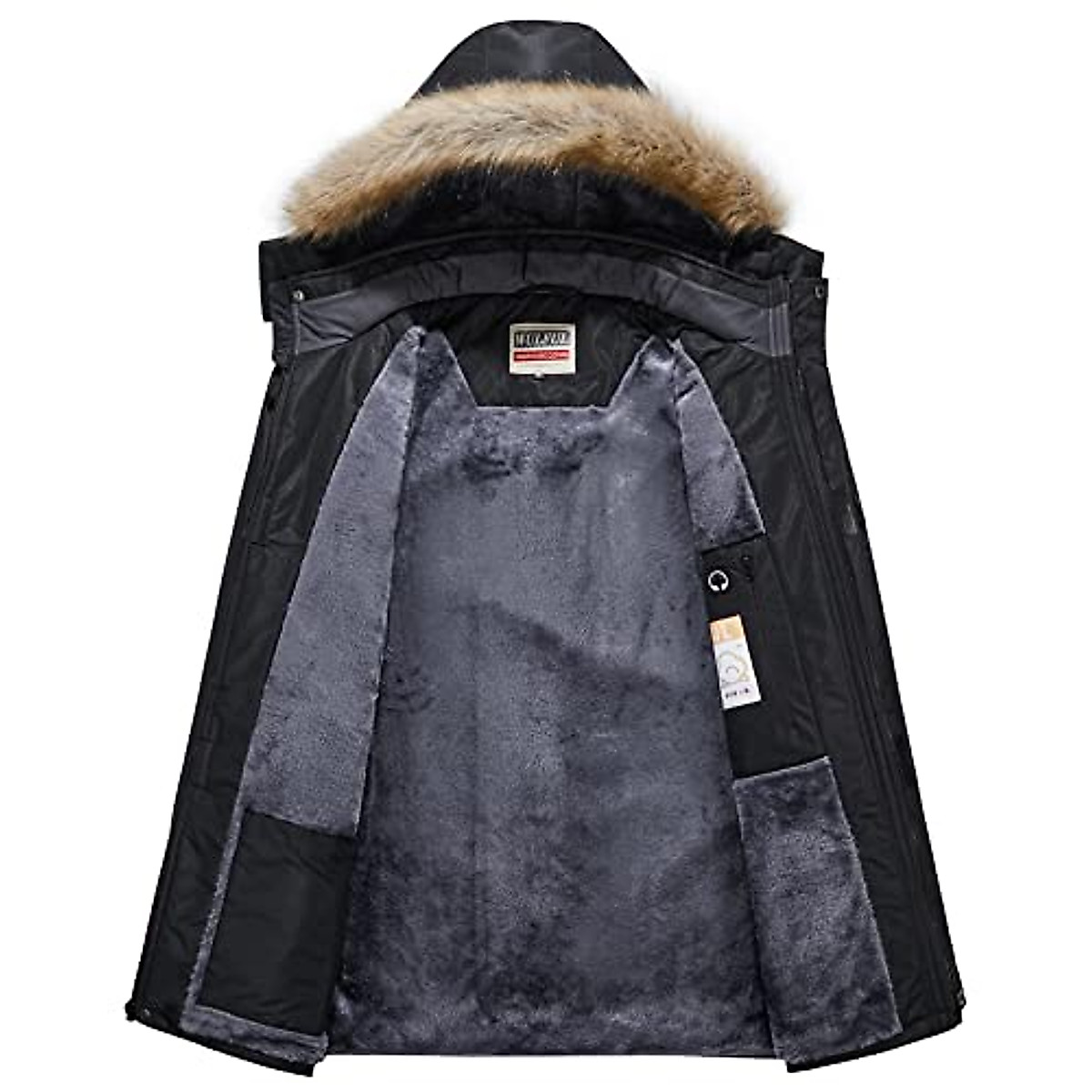 WULFUL Men's Waterproof Ski Jacket Warm Winter Snow Coat Mountain Windbreaker Hooded Raincoat