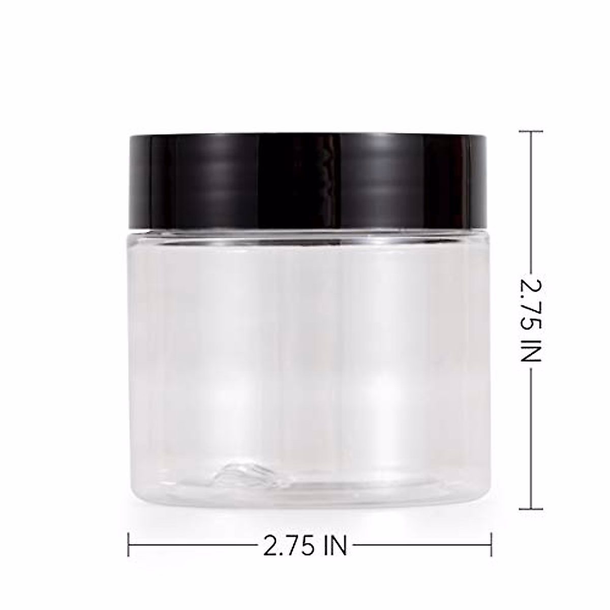 testyu Plastic Jars with Lids, 20 Pack 6 OZ Wide Mouth Jars with Airtight Lids, Clear Empty Slime Containers with Lids, Multipurpose Storage Jars for Home Kitchen Food Arts Crafts Cosmetic Sample
