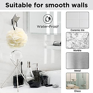 8 Pack Towel Hooks for Bathrooms Stainless Steel Coat Wall Hooks Silver Towel Hanger Modern Heavy Duty Robe Hook Wall Mounted Bath Towel Holder for Bathroom Wall Cabinet Closet Door Kitchen Hotel