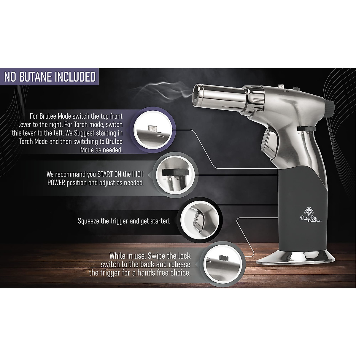 Cocktail Smoker Kit with Torch - Bourbon Smoker Kit - Whiskey Smoker Kit with Torch - Wood Chips - Smoked Old Fashioned Drink Smoker Kit - Bourbon Whiskey for Men and Dads