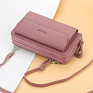 Mn&Sue Small Cellphone Crossbody Shoulder Bag Purses for Women, Lightweight Card Holder Wallet Purse and Handbag (Blue)
