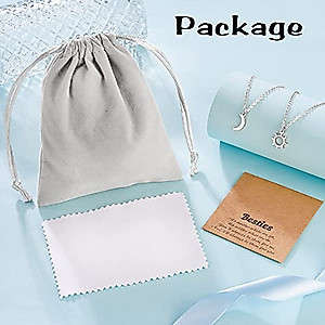 Shonyin Sun Moon Best Friend Necklaces for Women 2 Besties Friendship Pedant Necklaces Jewelry Gifts for Teen Girls Sister