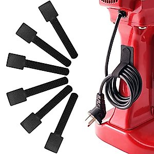 Cord Organizer for Appliances 6 Pack, SUITMAT Cable Organizer Cord Holder Wrapper for Small Kitchen Appliances, Tidy Wrap for Kitchenaid Stand Mixer Air Fryer Coffee Maker Pressure Cooker (Black)